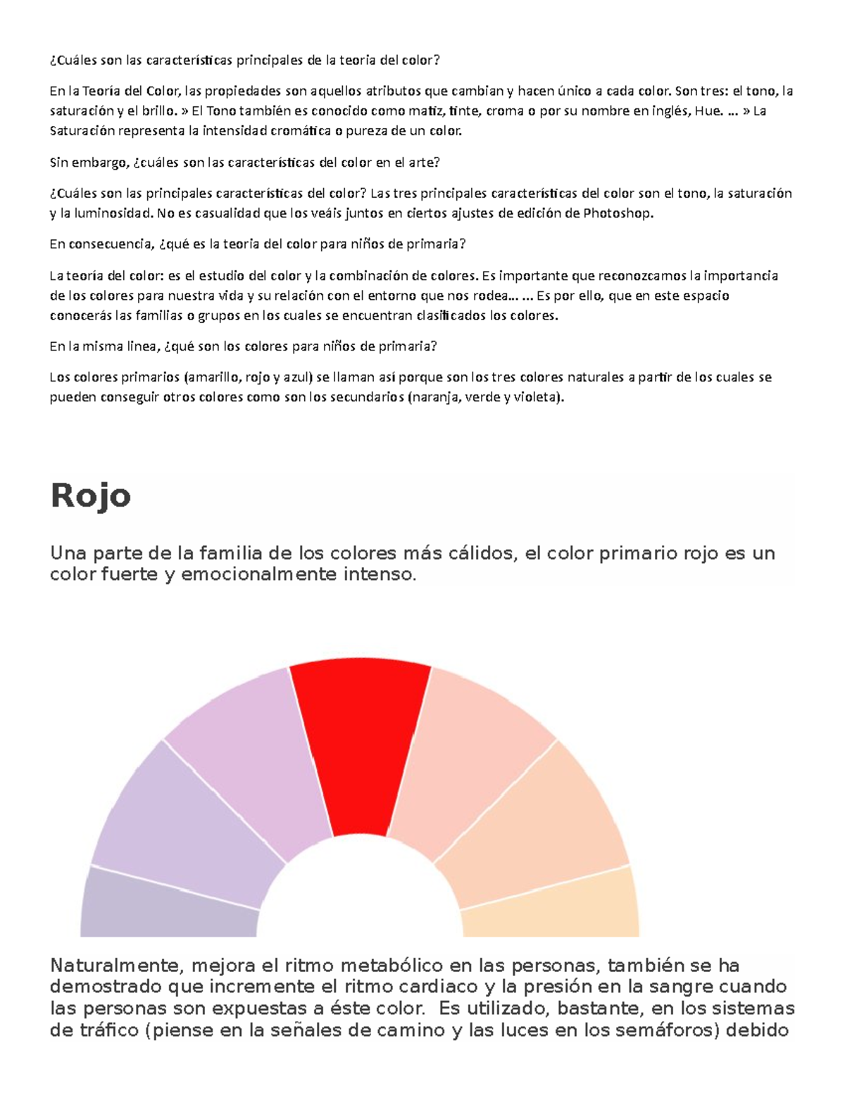 Caracteristicas Color - ¿Cuáles son las características principales de ...