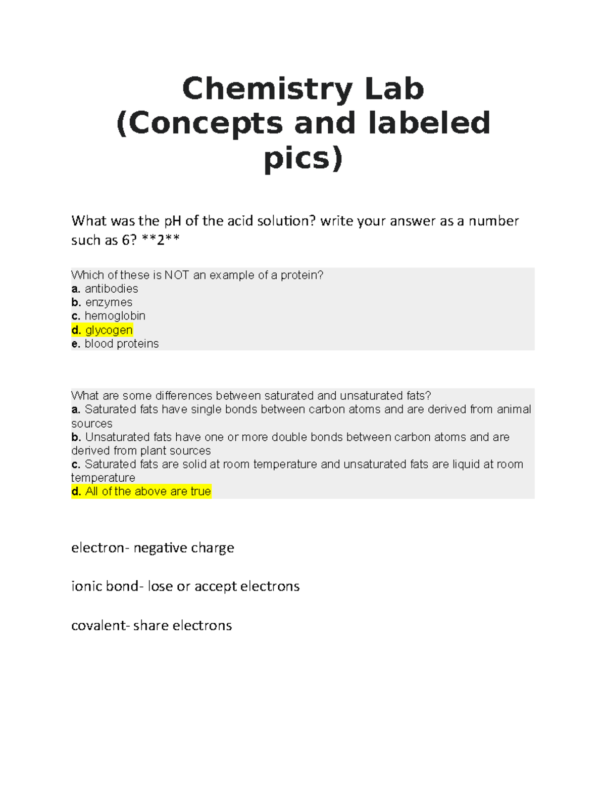 Chemistry Lab Concepts - Chemistry Lab (Concepts and labeled pics) What ...