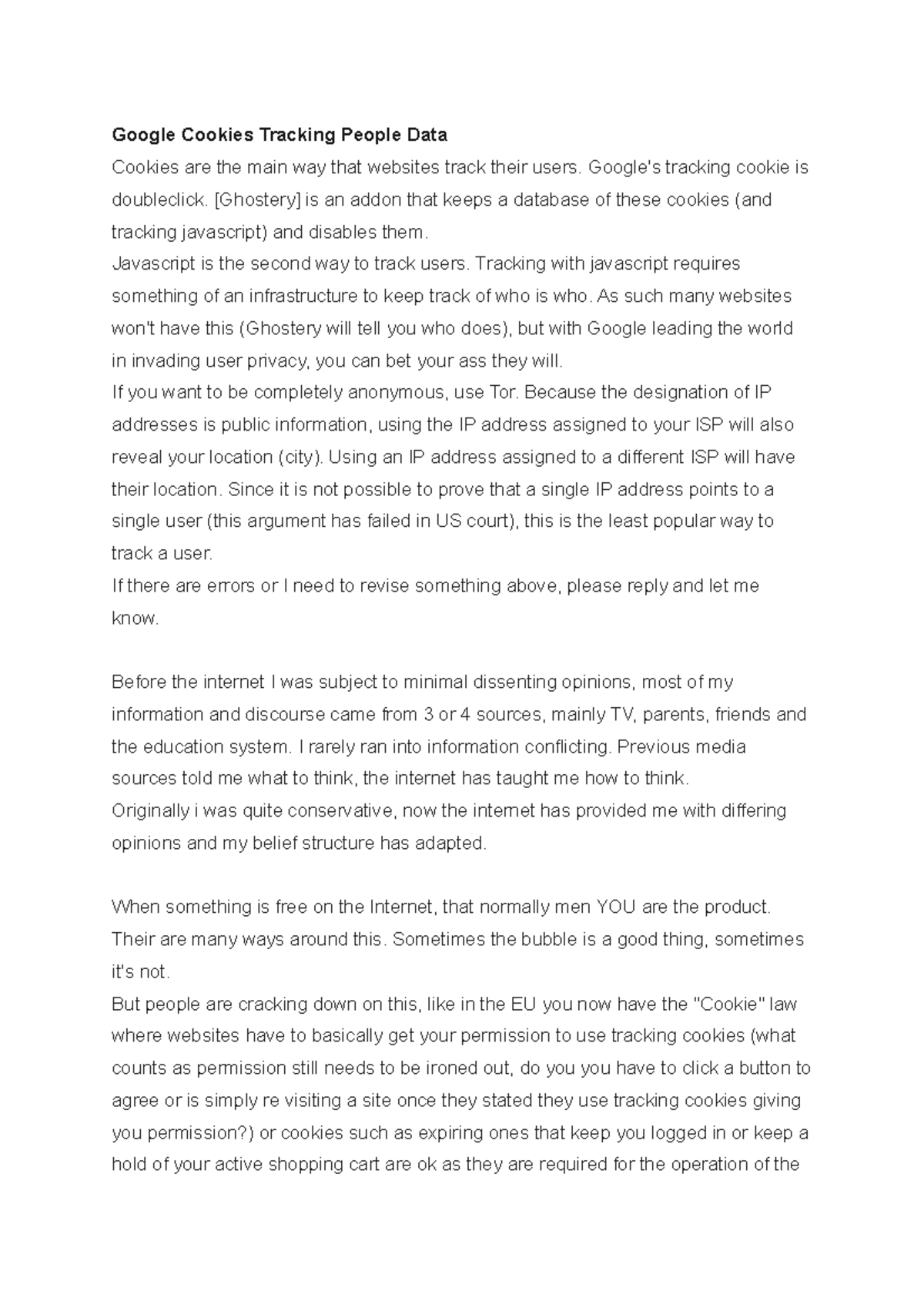 Google Cookies Tracking People Data - Google Cookies Tracking People ...