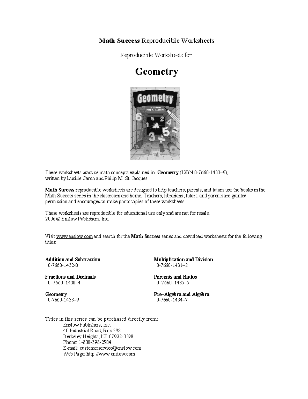 Geometry - ssa asd sa dasdasd - Math Success Reproducible Worksheets ...