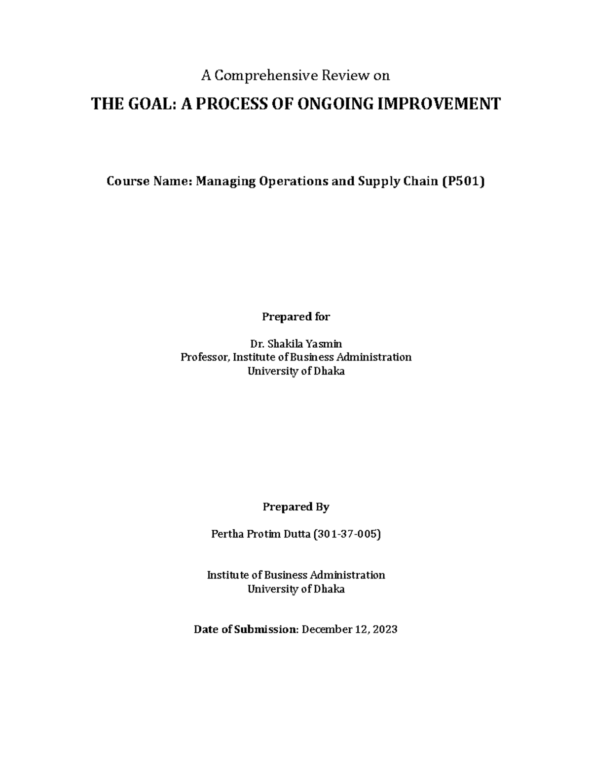 Book review- Roll-5 - A Comprehensive Review on THE GOAL: A PROCESS OF ...