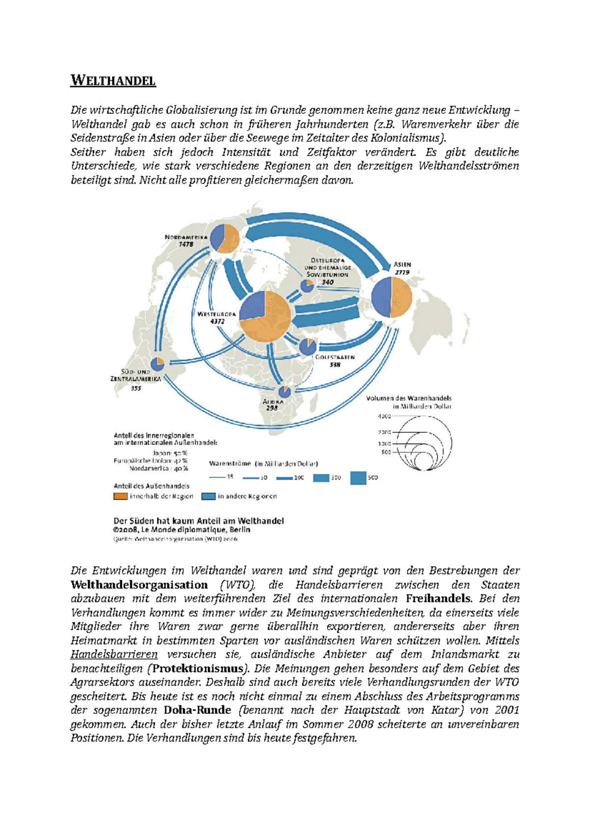 AB Welthandel - W ELTHANDEL Die wirtschaftliche Globalisierung ist im ...