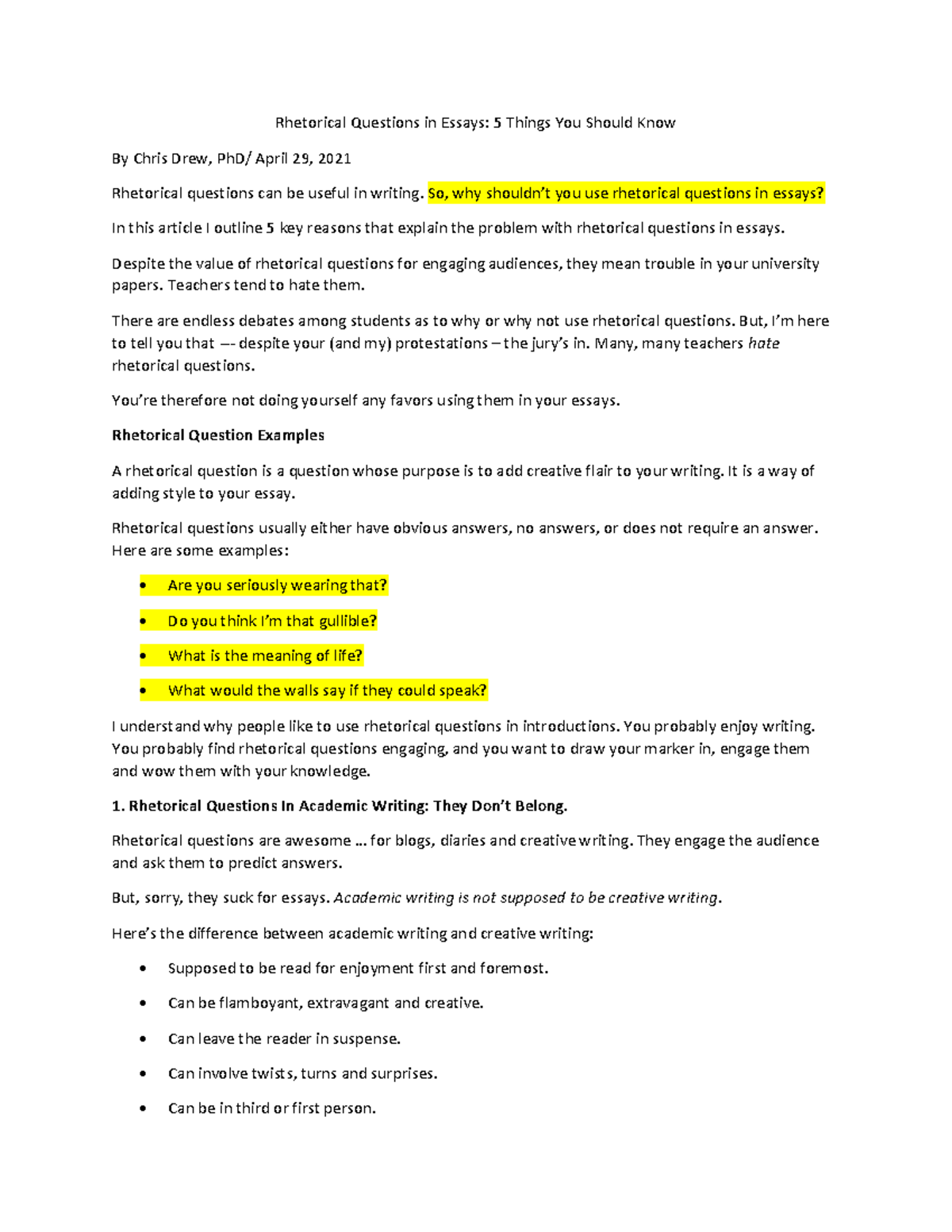 Rhetorical Questions in Essays Rhetorical Questions In Essays 5