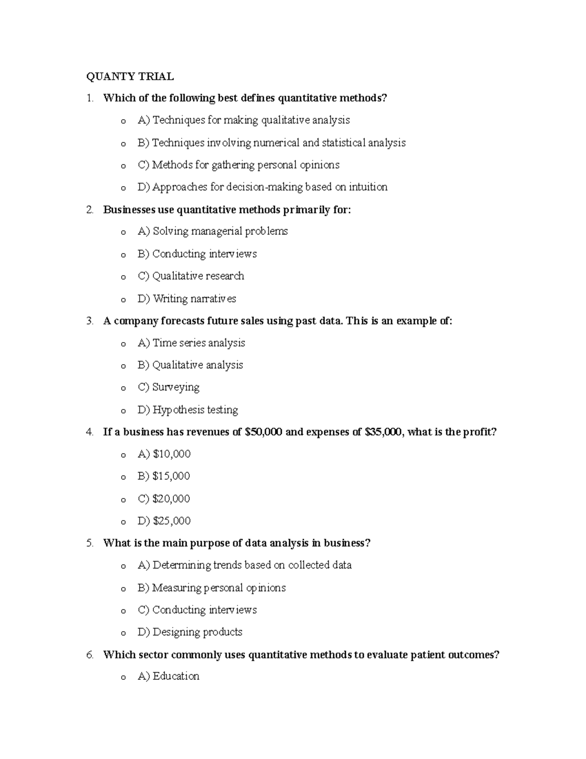 Quanty Trial - Frequent practice makes man perfect - QUANTY TRIAL 1 ...