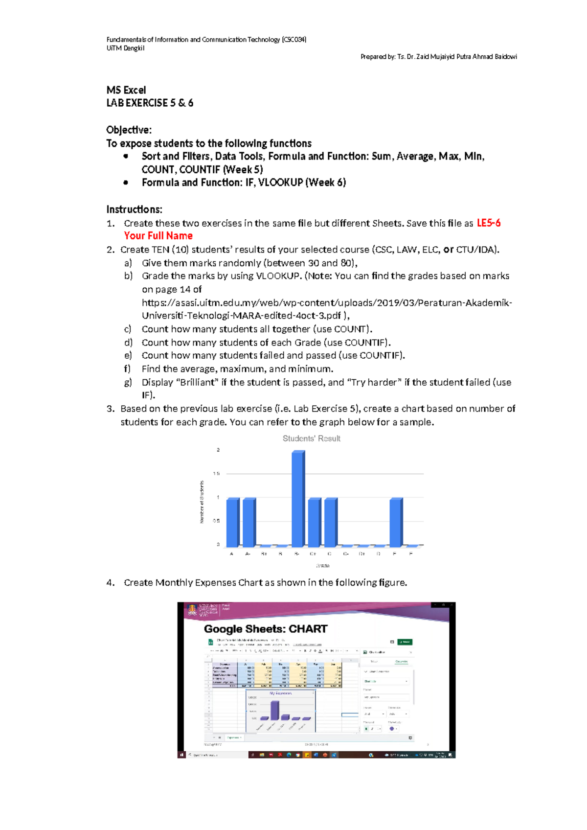 Week05 06 - Lab Exercise - Fundamentals of Information and Communication Technology (CSC034 ...