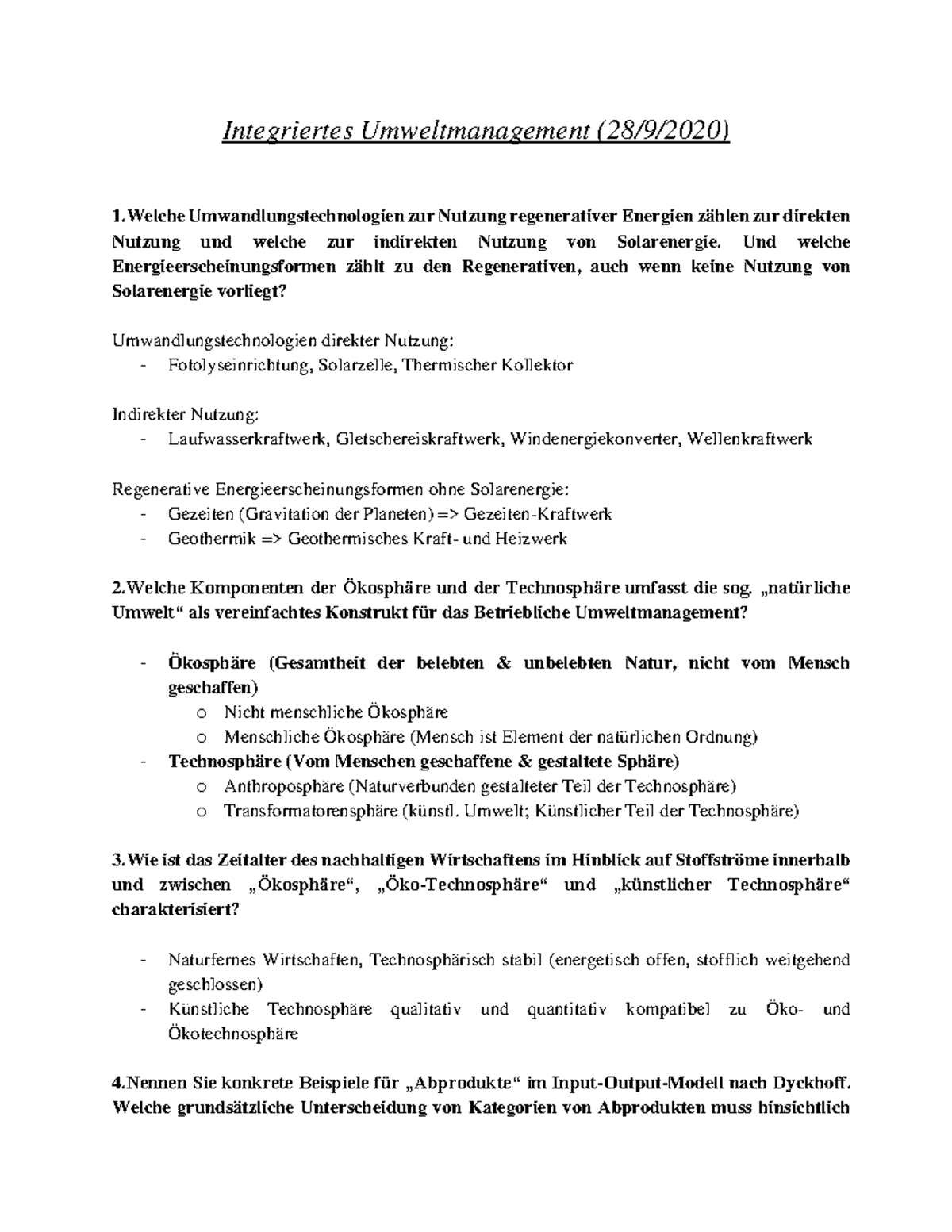 Klausur 28 September 2020, Fragen und Antworten - Warning: TT: undefined function: 32 ...