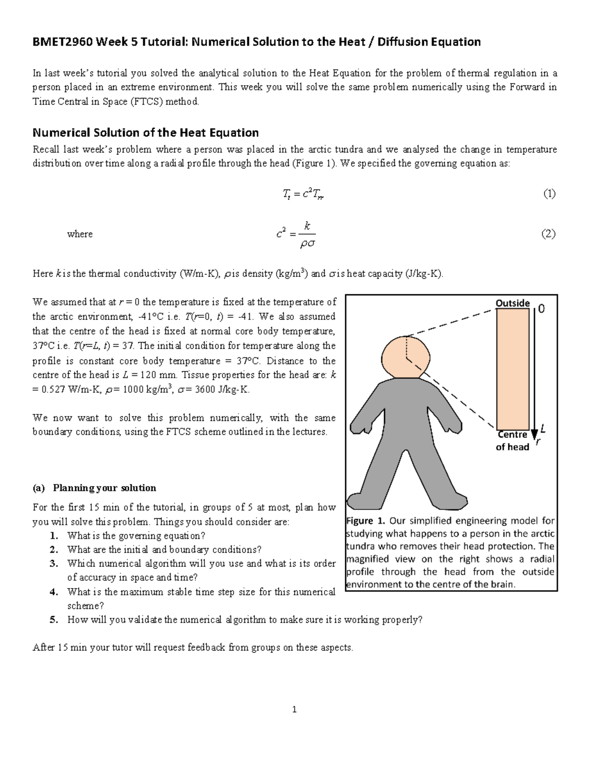 BMET2960 Week5 Tutorial - 1 BMET2960 Week 5 Tutorial: Numerical ...