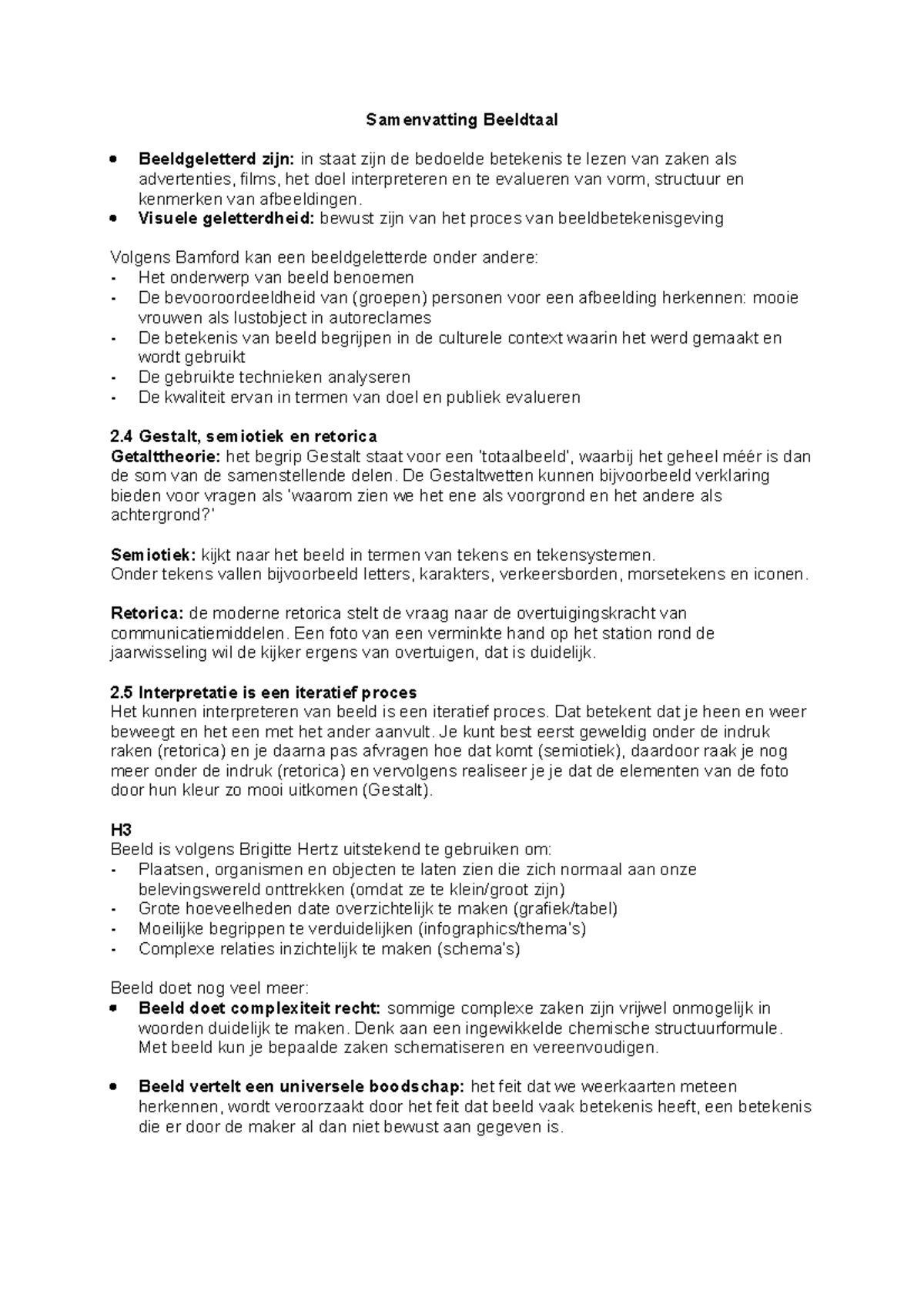 Samenvatting Beeldtaal - Visuele geletterdheid: bewust zijn van het ...