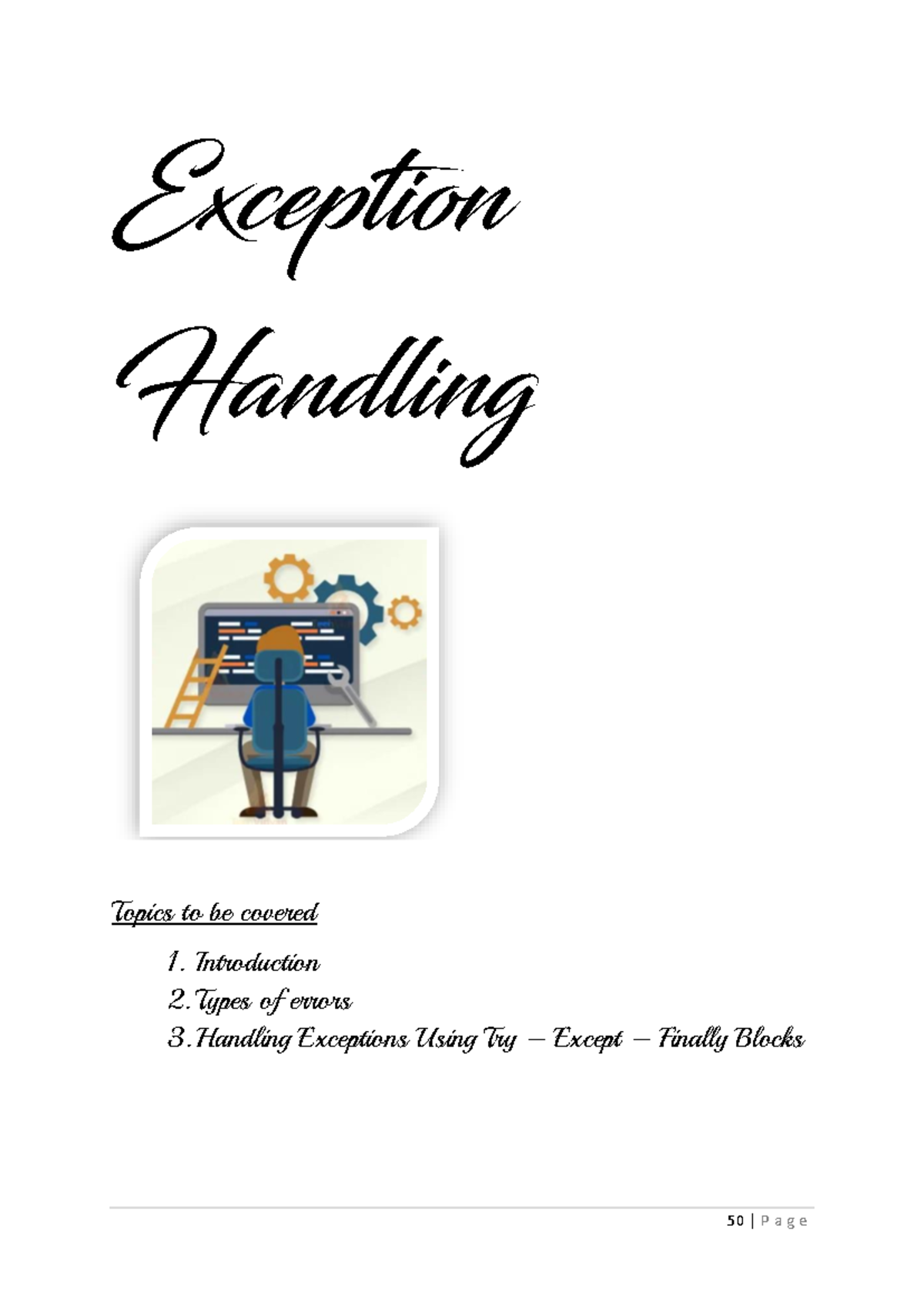 Exception Handling User Defined Functions Methods In Python Topics