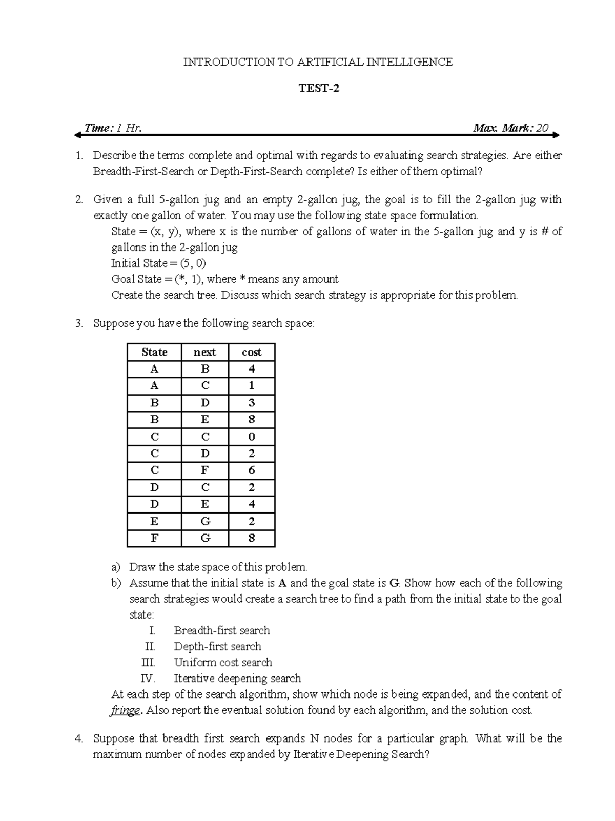 Artificial intelligence assignment - INTRODUCTION TO ARTIFICIAL ...