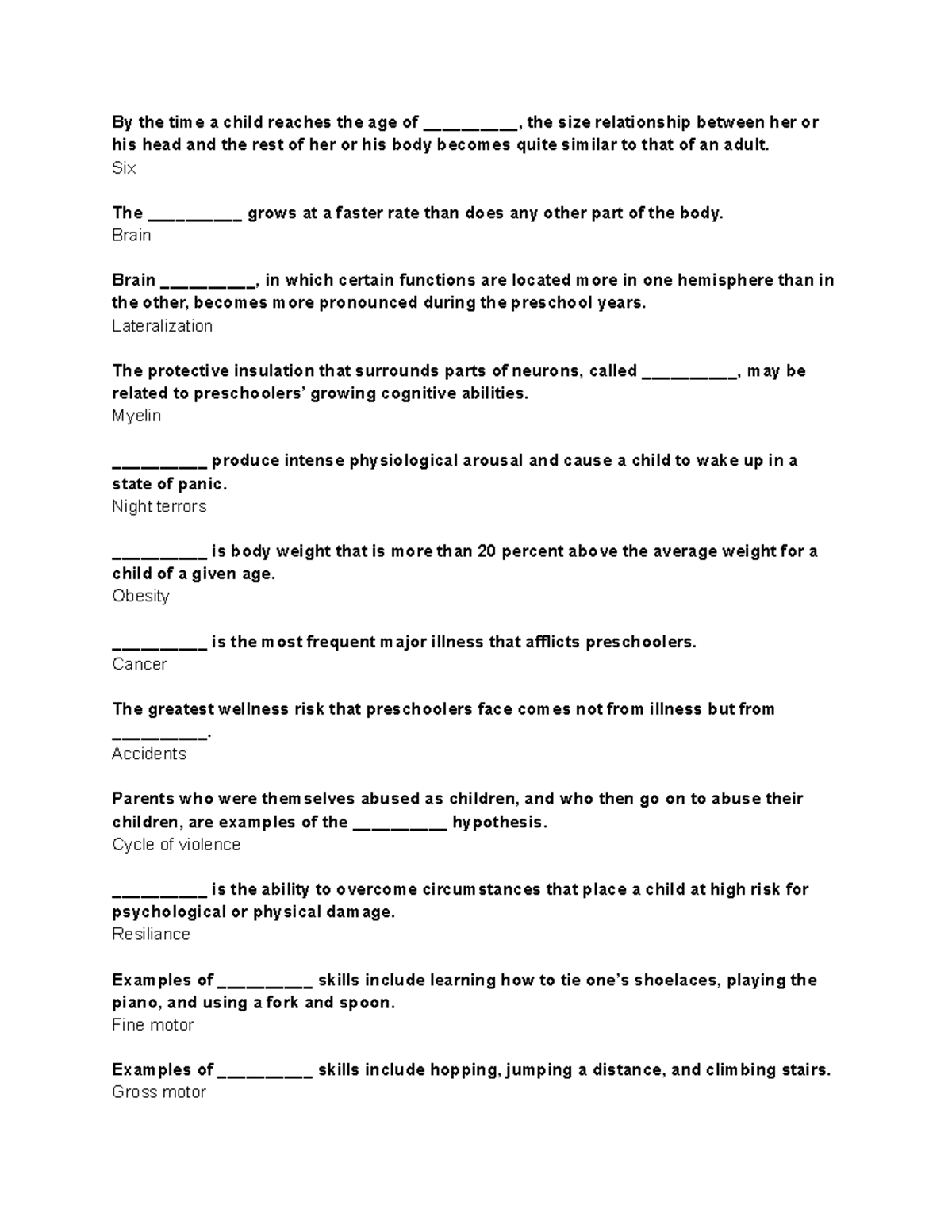 Chapter 8 - Crystal Duncan Lane - By the time a child reaches the age ...