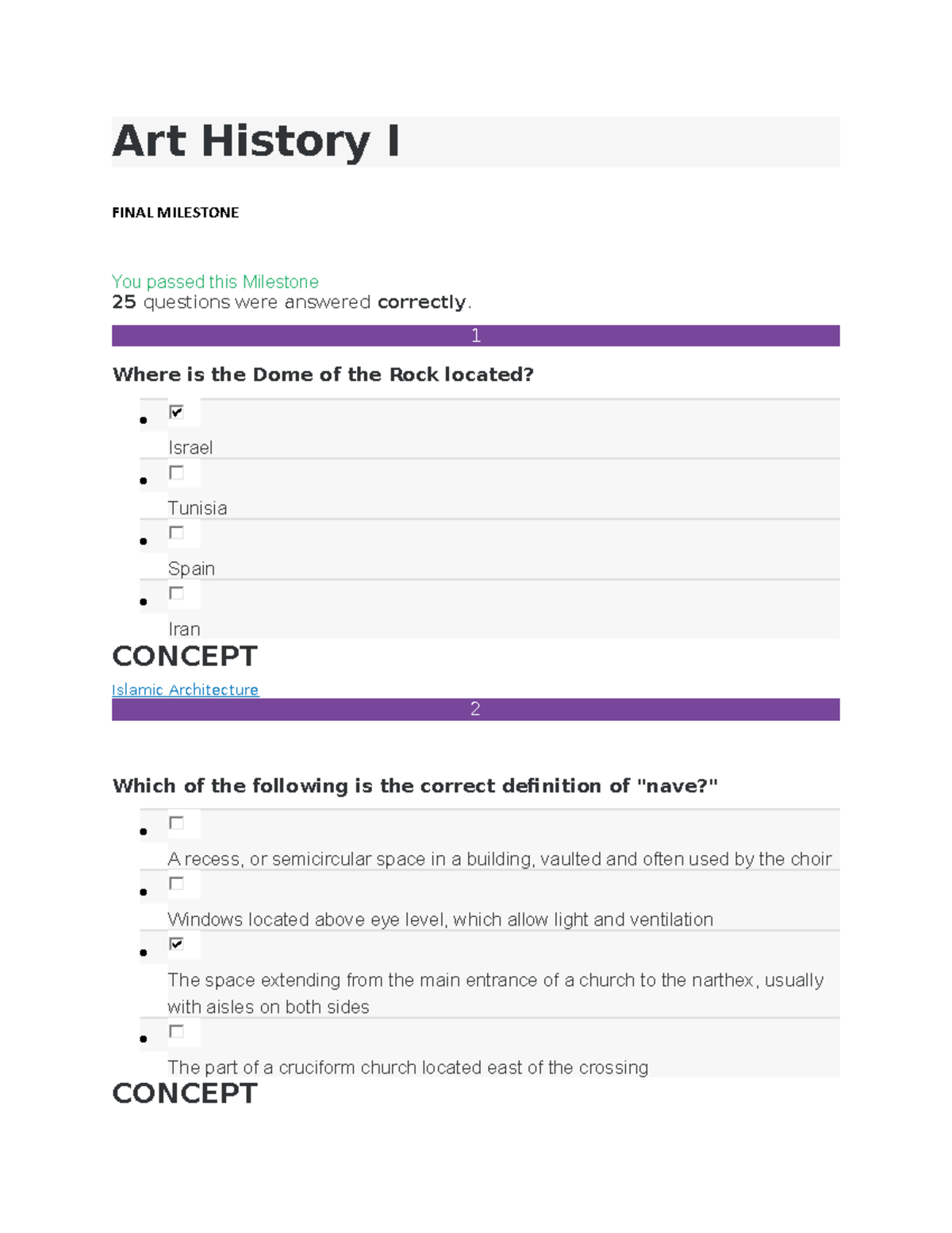 Art History I Final Milestone - Art History I FINAL MILESTONE You ...