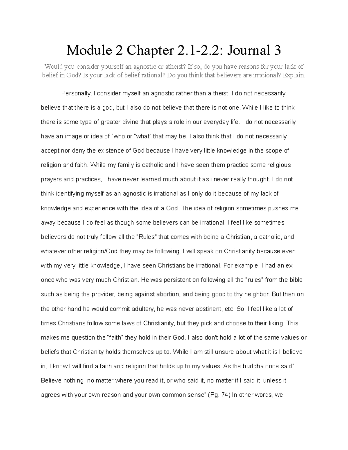 Module 2 Journal 3 Chapter 2 - Module 2 Chapter 2.1-2: Journal 3 Would ...