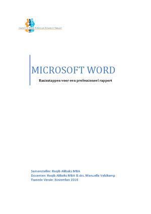 SHL Traject PP 2020-2021 - UNASAT SURINAME School of Management ...