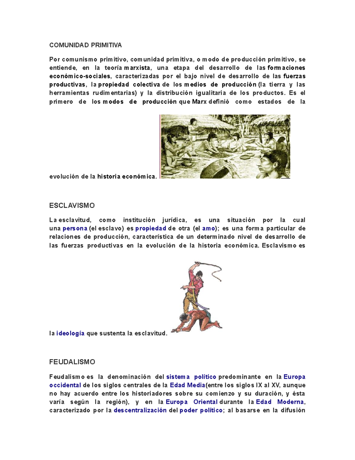 Materialismo Historico - COMUNIDAD PRIMITIVA Por comunismo primitivo ...