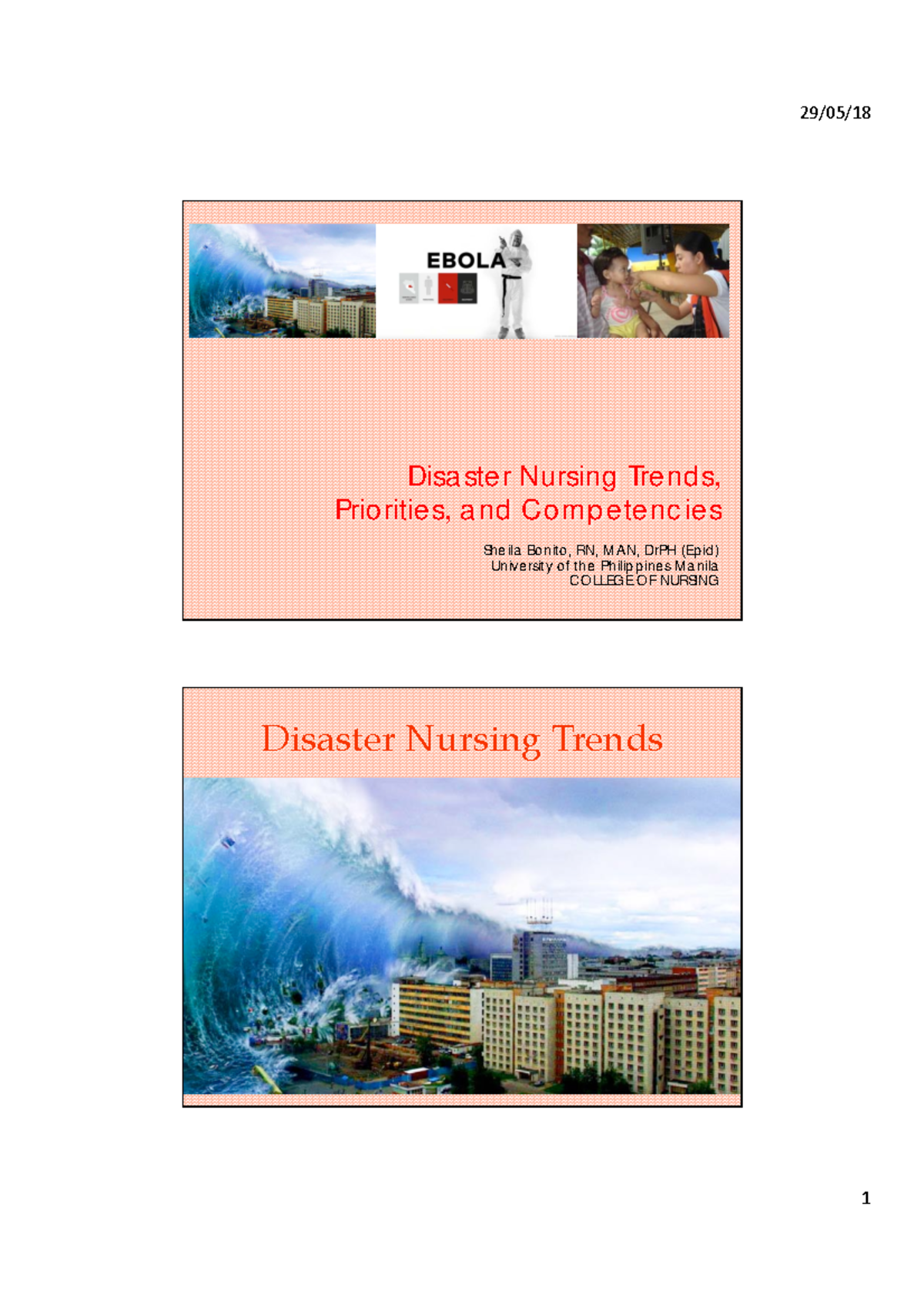Disaster Priorities, Trends and Competencies - Disa ste r Nursing Tre ...