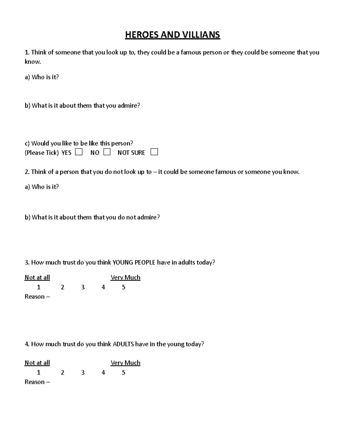 Heroes AND Villians Project for class XII - HEROES AND VILLIANS Think ...