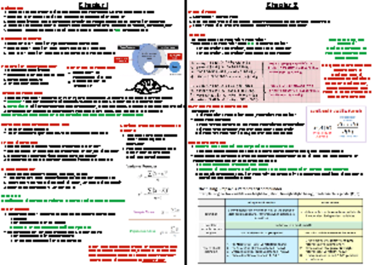 GEA1000 Cheatsheet - Summary Quantitative reasoning with data - Definitions:2. Population ...