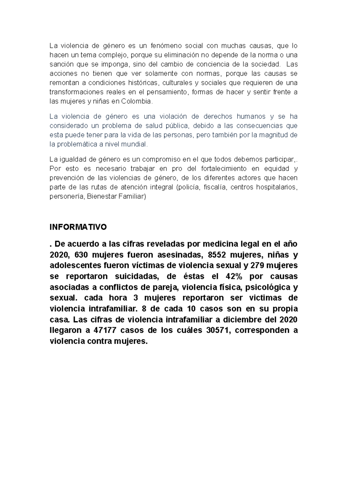 Proyecto Violencia DE Genero - La violencia de género es un fenómeno ...