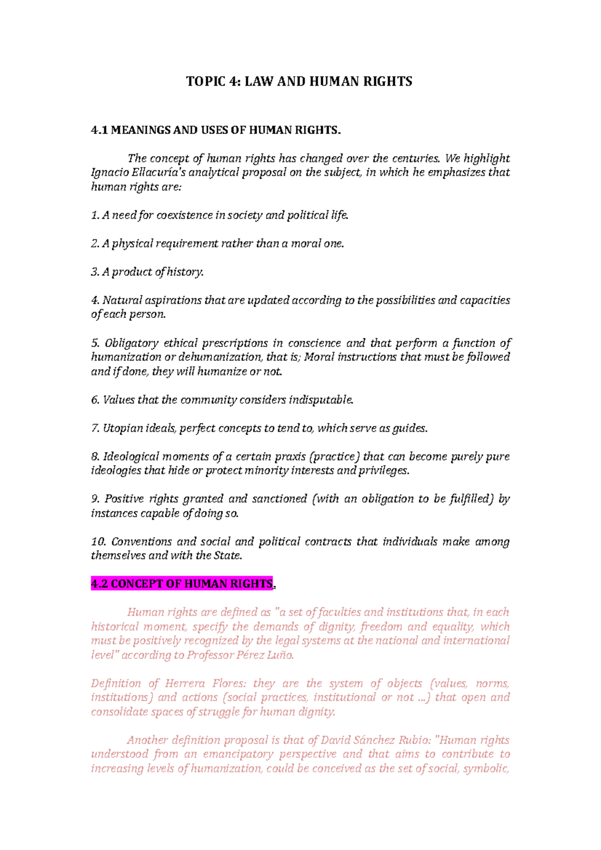 Lesson 4 Introduction to sociology - TOPIC 4: LAW AND HUMAN RIGHTS 4 ...