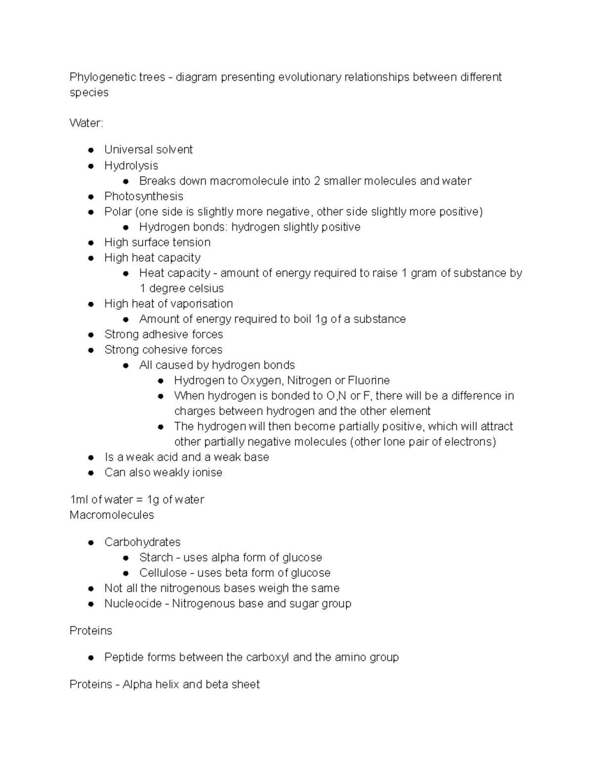 Studocu doc - Notes from Seminar 1&2 - Phylogenetic trees - diagram ...