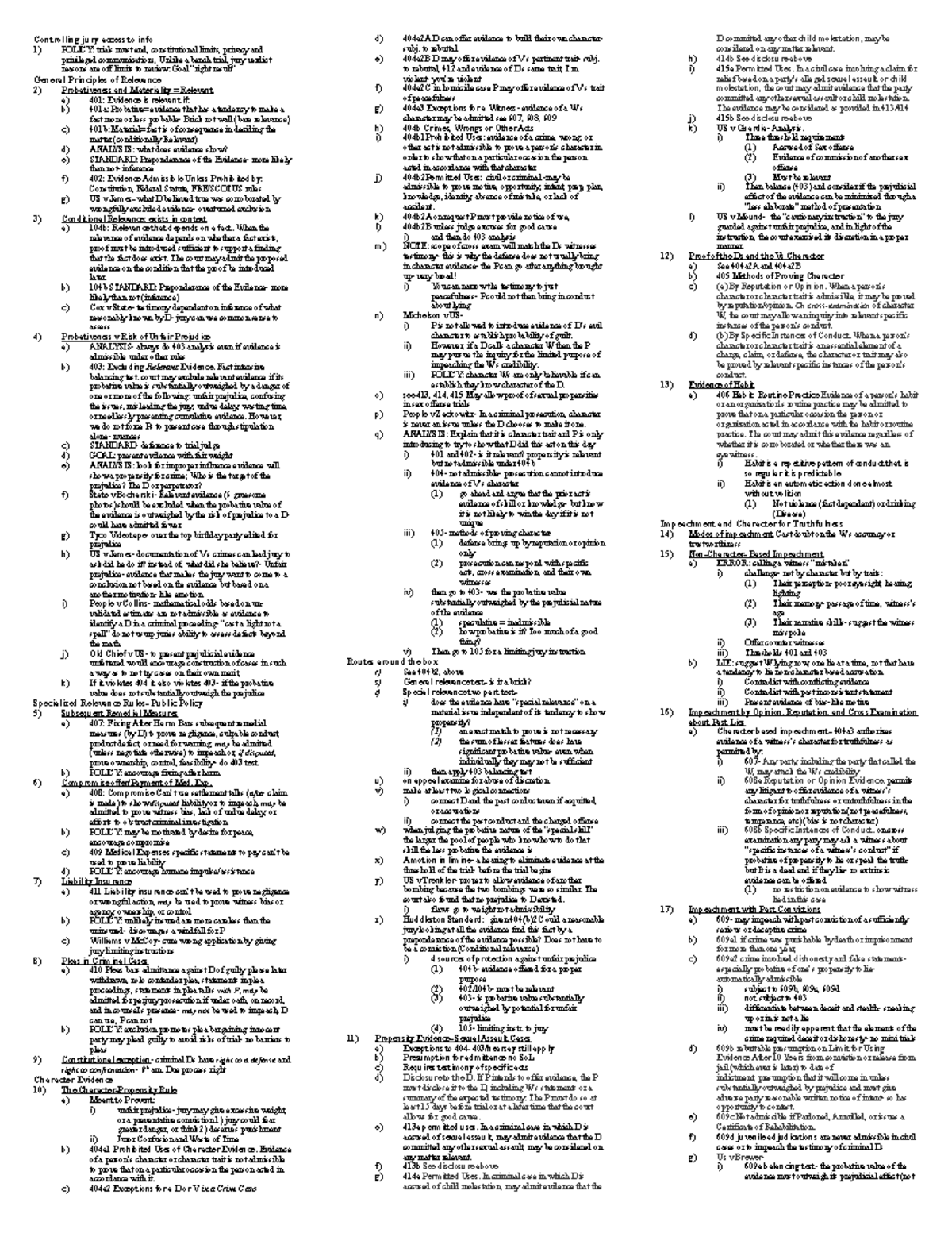 265030015 Evidence Attack Outline - Controlling jury access to info ...