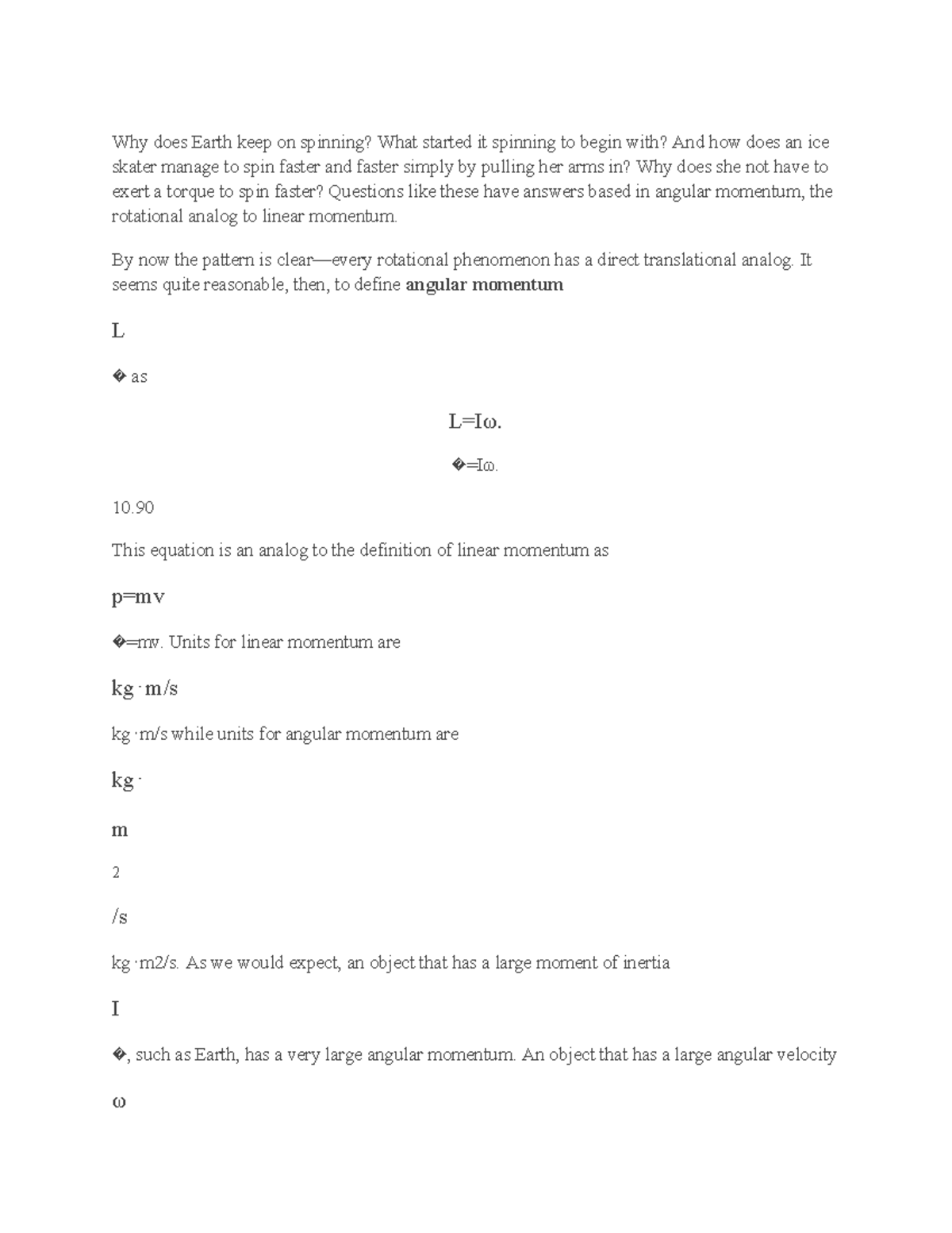 Lesson Note on Angular Momentum Conservation - Why does Earth keep on ...