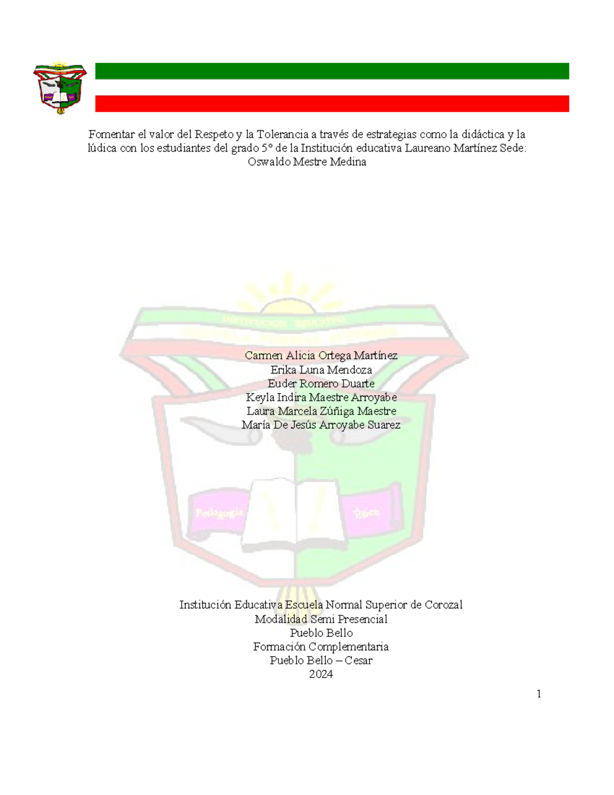 Ya 1. Proyecto Investigativo Coreima Rodelo- Pueblo Belllo - Fomentar ...