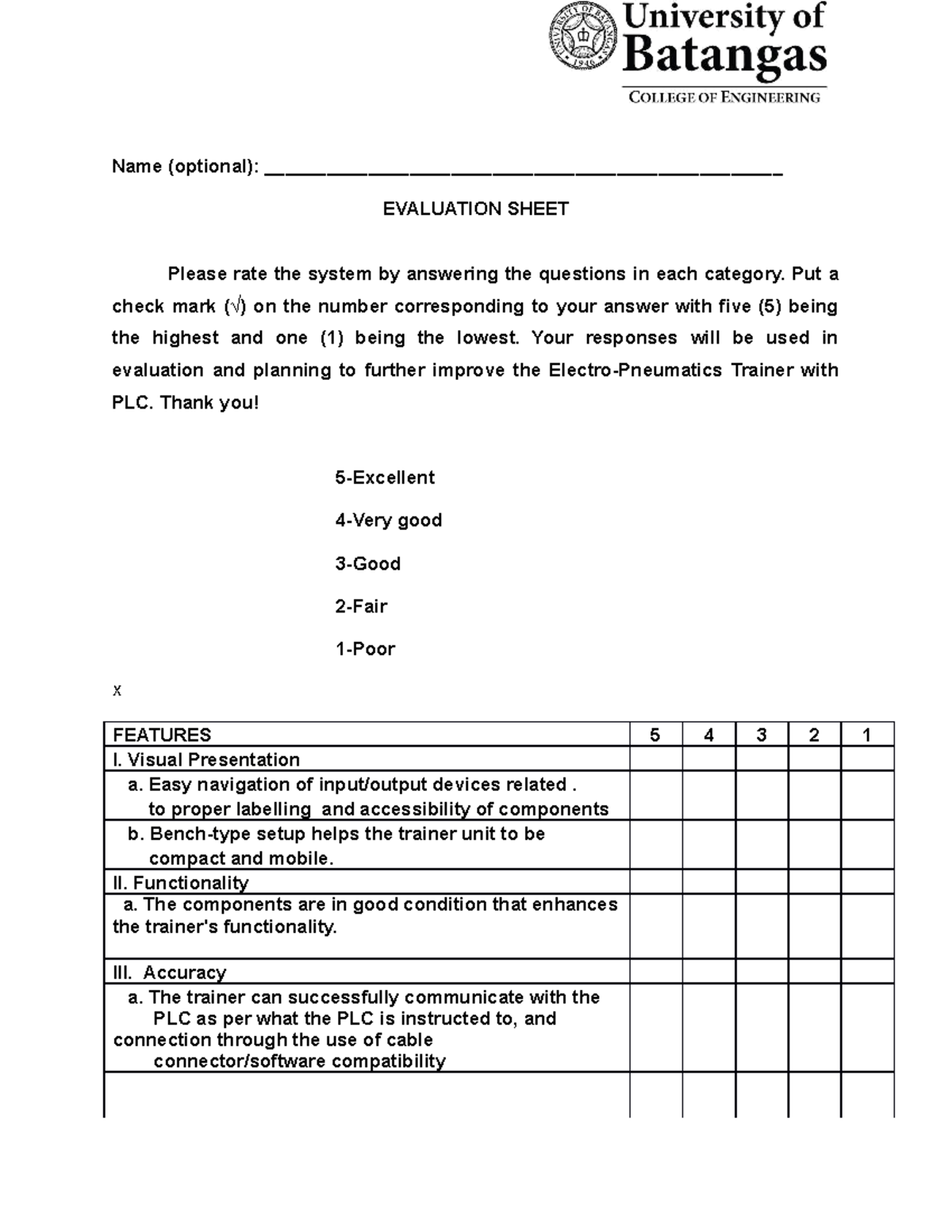 Sample/practice exam - Name (optional