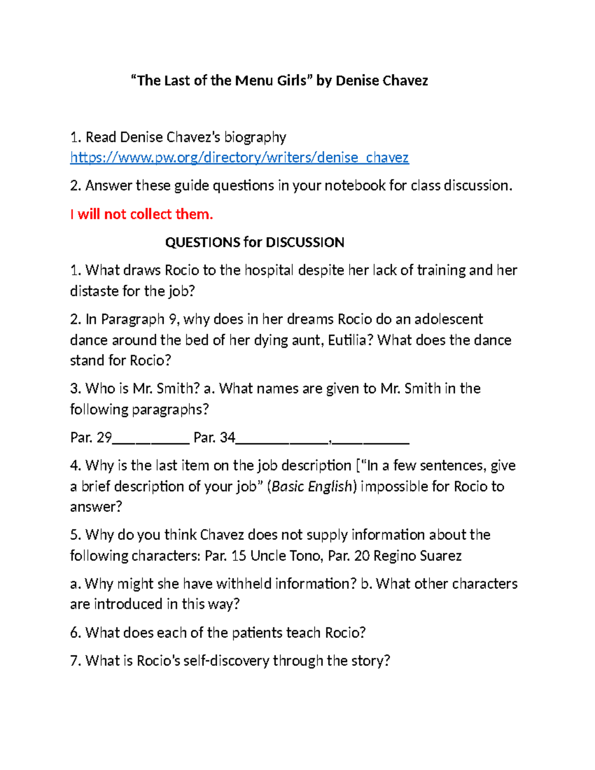 The Last of the Menu Girls Guide Question - “The Last of the Menu Girls ...