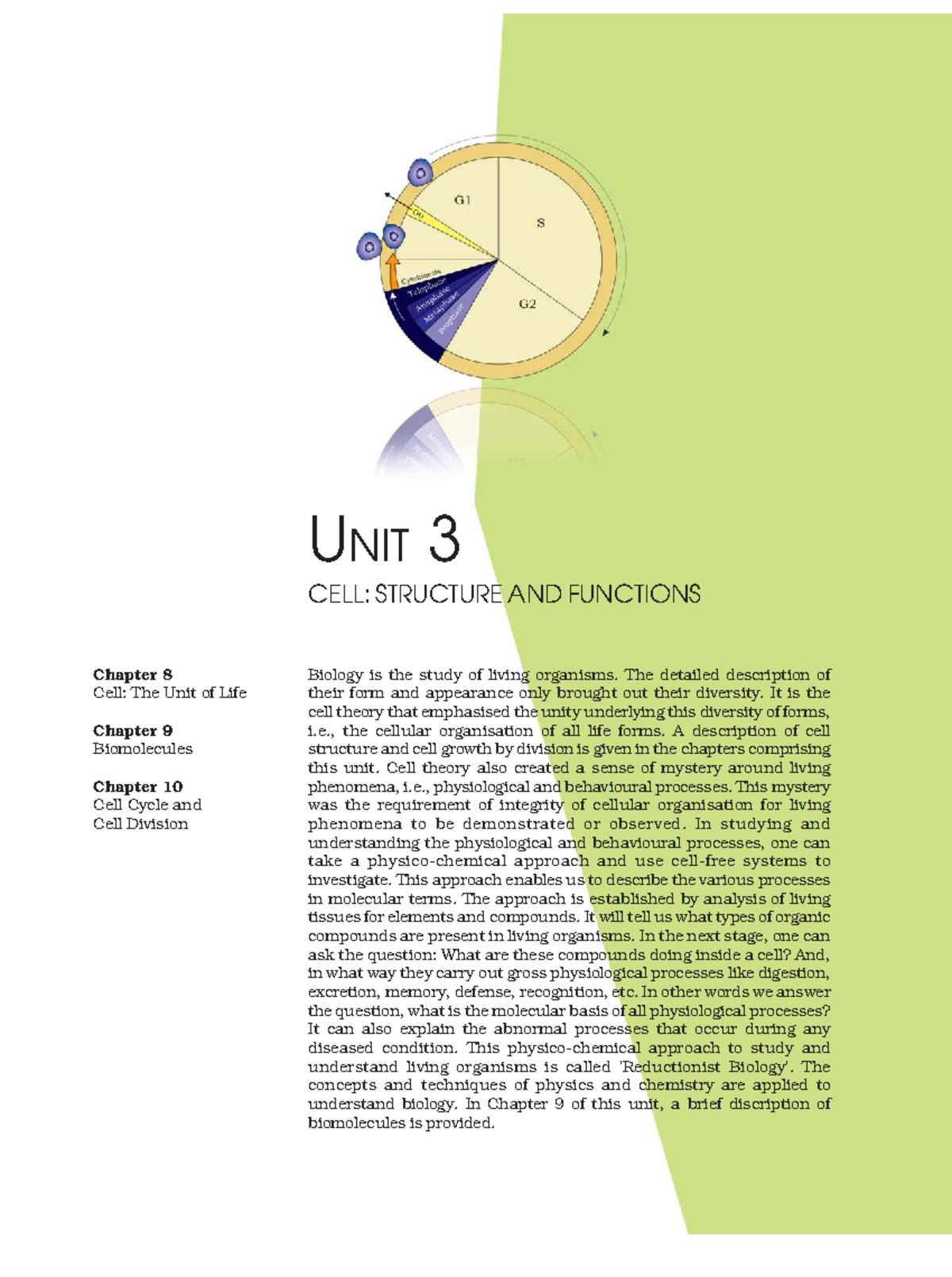 Plus one biology chapter 8 - UNIT 3 Biology is the study of living ...