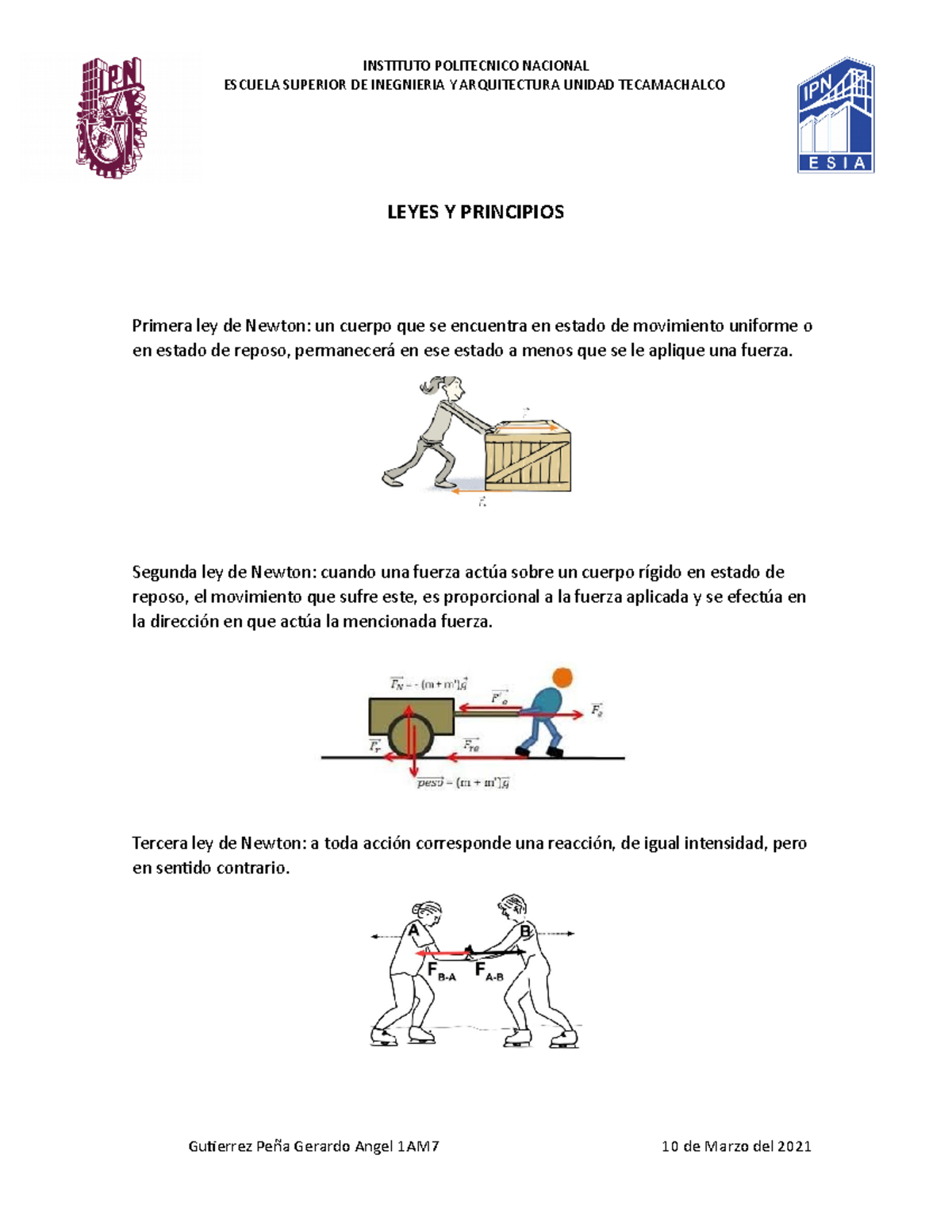 Leyes Y Principios - INSTITUTO POLITECNICO NACIONAL ESCUELA SUPERIOR DE ...