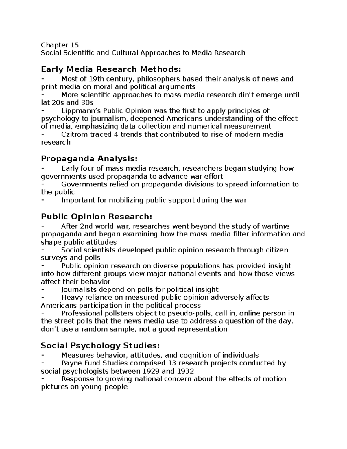 Chapter 15: Social Scientific Approaches - Chapter 15 Social Scientific ...