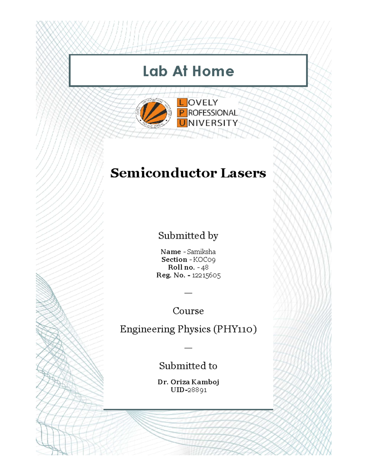 LAB AT HOME (Physics) - semiconductor laser - Lab At Home Semiconductor ...