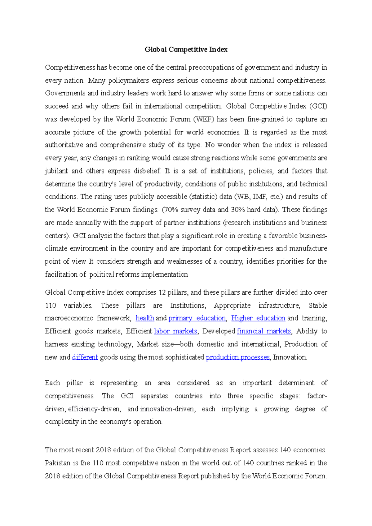 Blog Global Competitive Index - Global Competitive Index ...