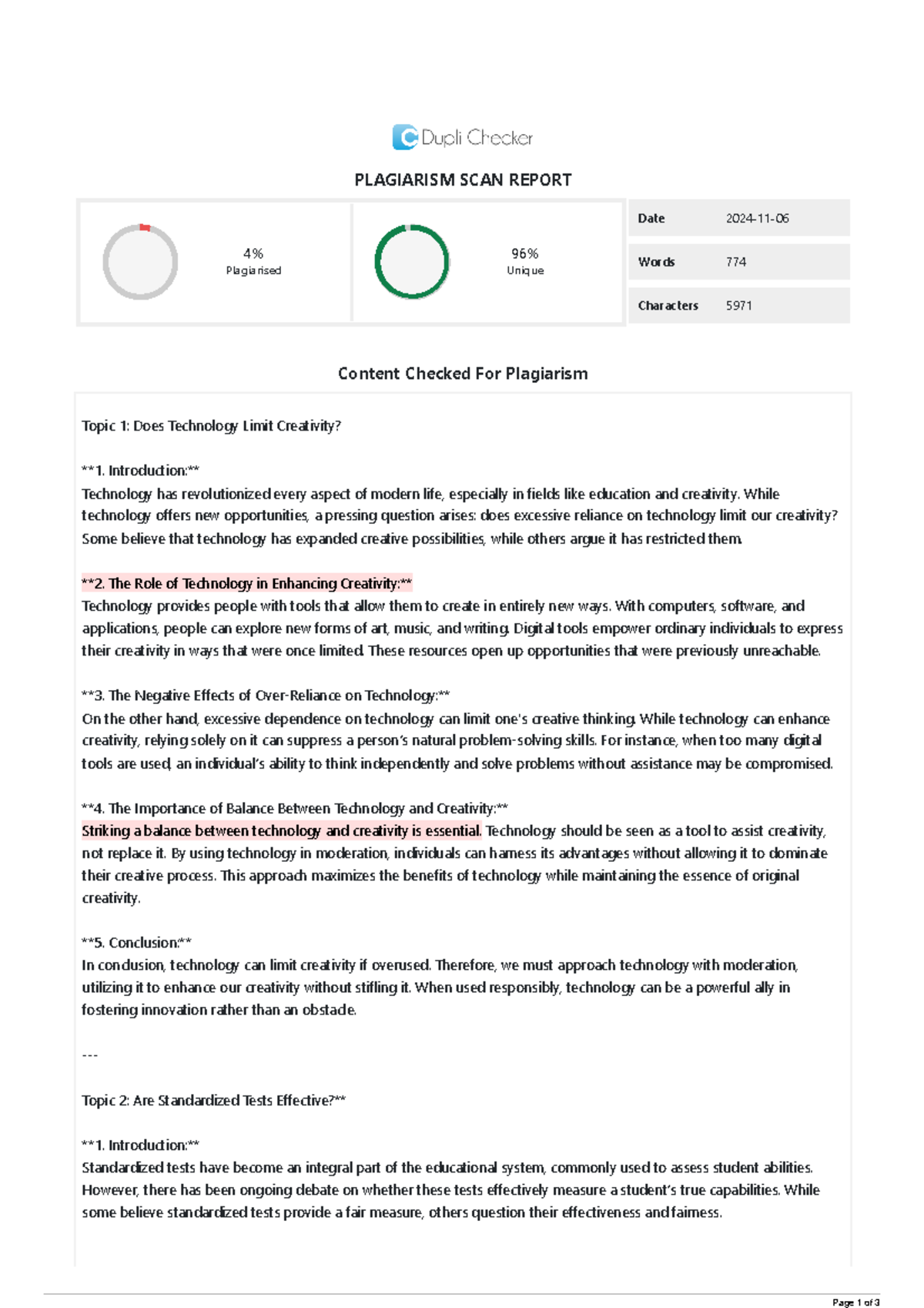 Argumentative essays in english - PLAGIARISM SCAN REPORT 4% Plagiarised ...
