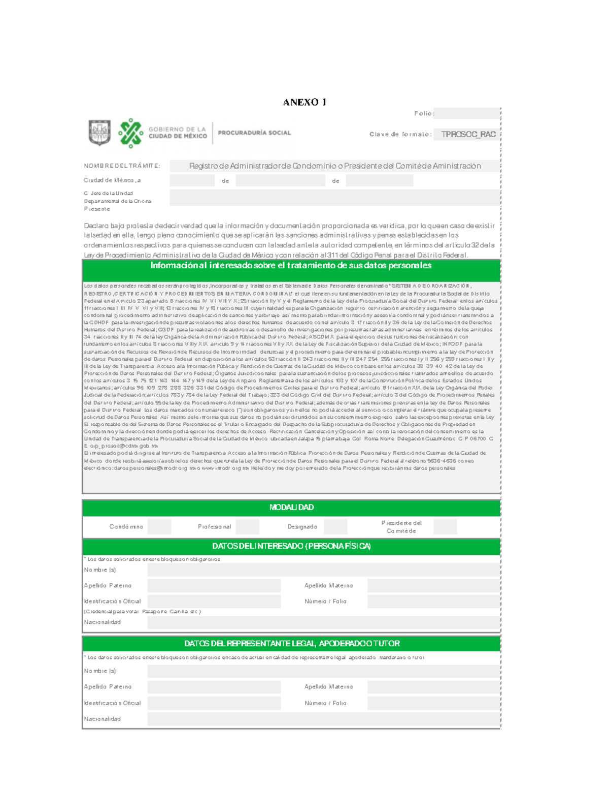 Formatos - ANEXO 1 ####### F o lio : ####### de de ####### P ro fesio ...