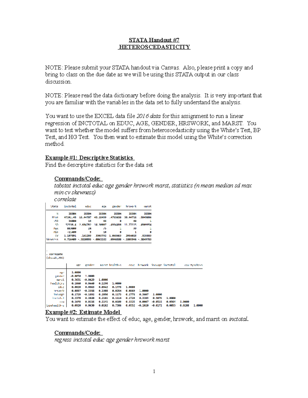 Stata handout 7 - STATA Handout # HETEROSCEDASTICITY NOTE: Please ...