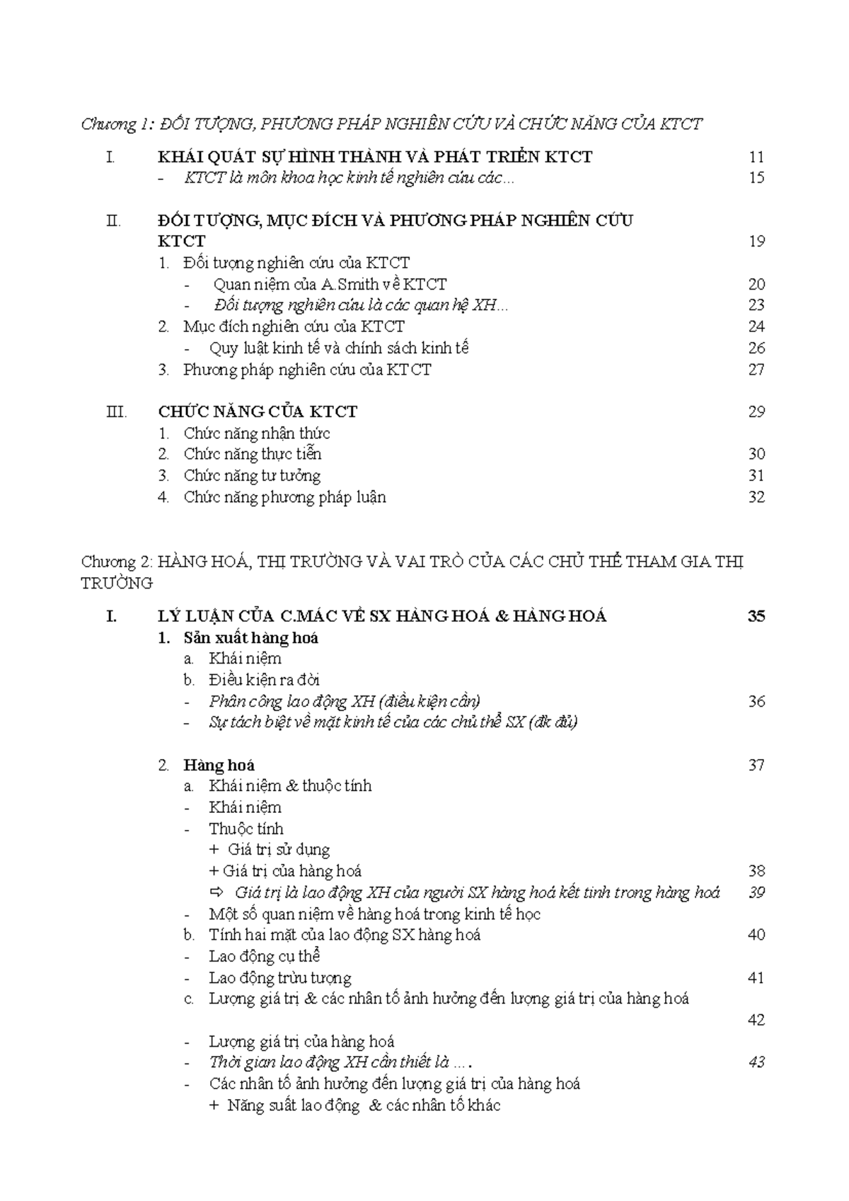 KTCT - cung cấp tài liệu môn KTCT - Chương 1: ĐỐI TƯỢNG, PHƯƠNG PHÁP ...
