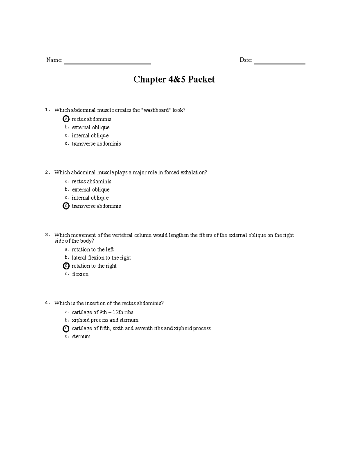 Chapters 4-5 HW Packet - Name: Date: Chapter 4&5 Packet 1. Which ...