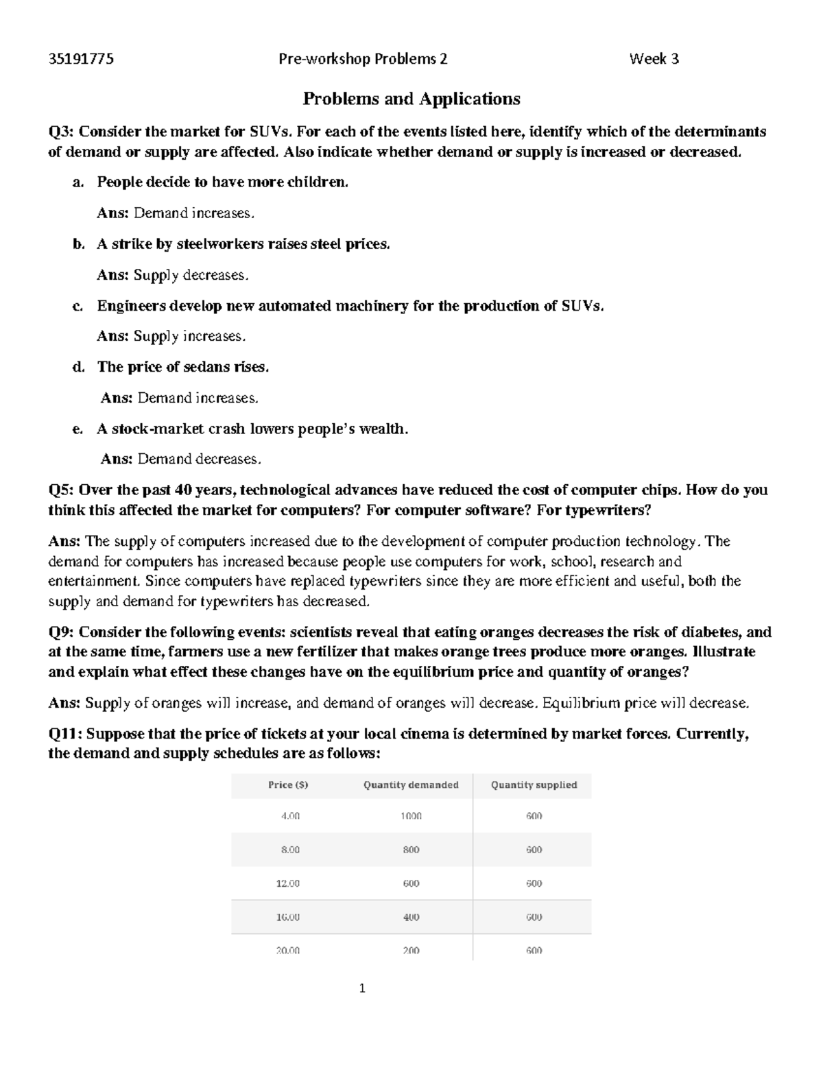 Week 3 - 35191775 Pre-workshop Problems 2 Week 3 1 Problems and ...
