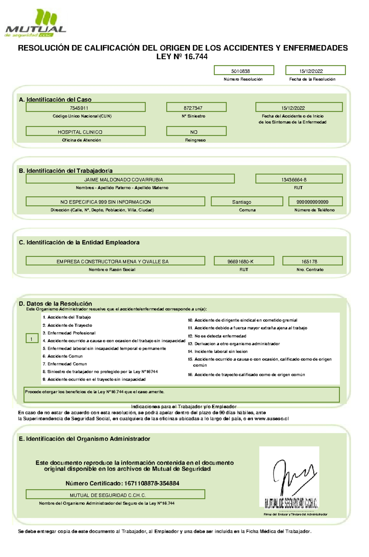 RECA - investigacion de RECA - RESOLUCIÓN DE CALIFICACIÓN DEL ORIGEN DE ...