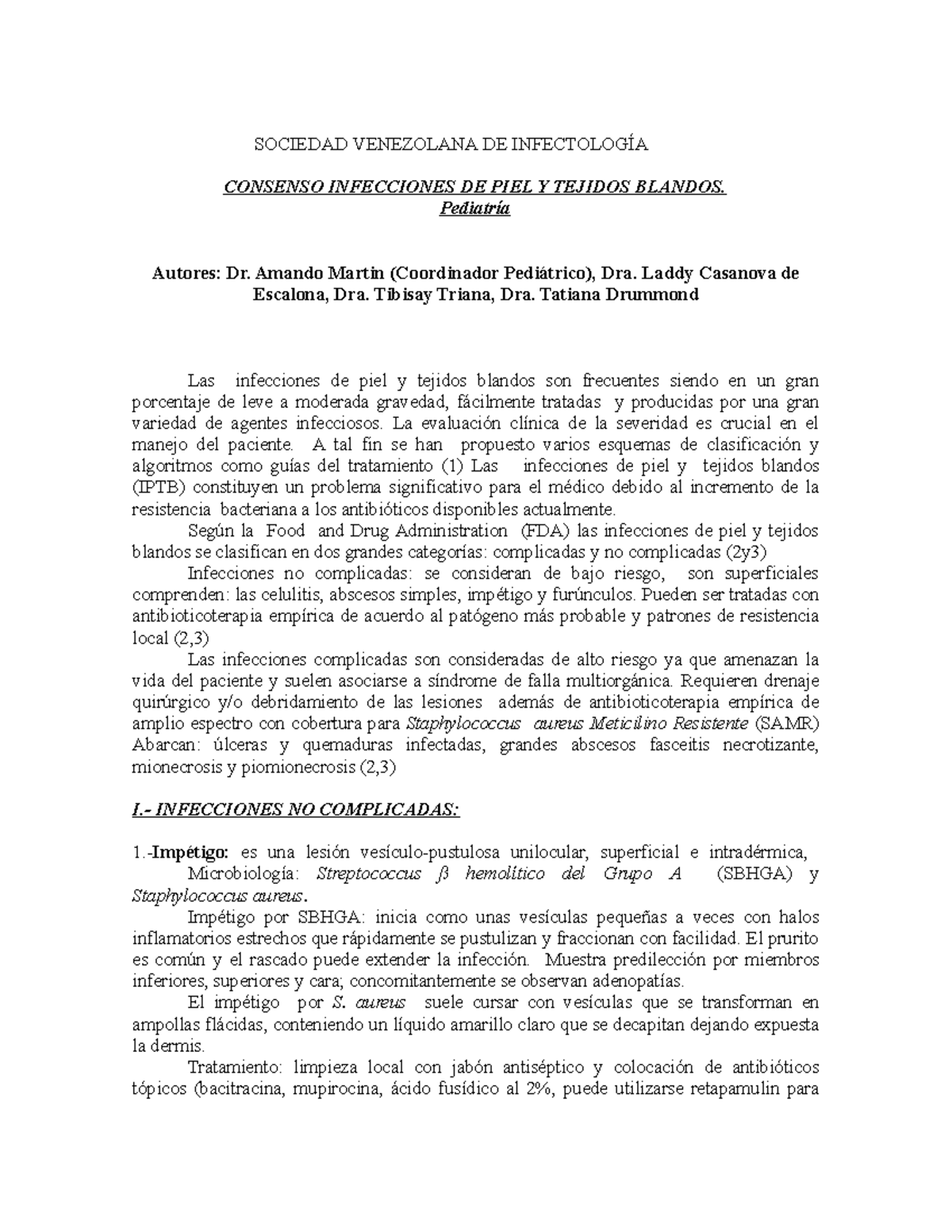 Infecciones Piely TB - Infección de piel y partes blandas, pediatría ...
