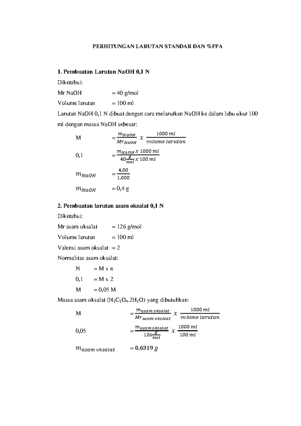 74373 254117 1 SP - diocba aja liat - PERHITUNGAN LARUTAN STANDAR DAN ...