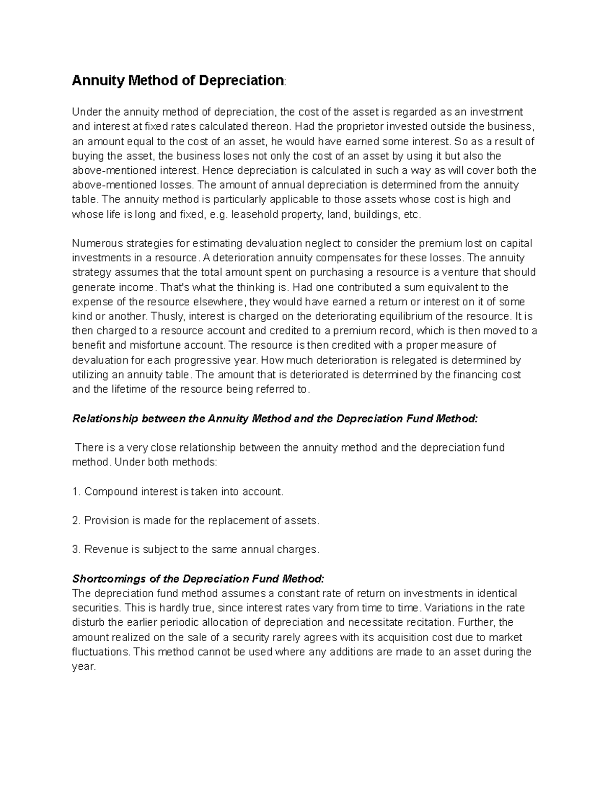 Annuity Method of Depreciation - Annuity Method of Depreciation: Under ...
