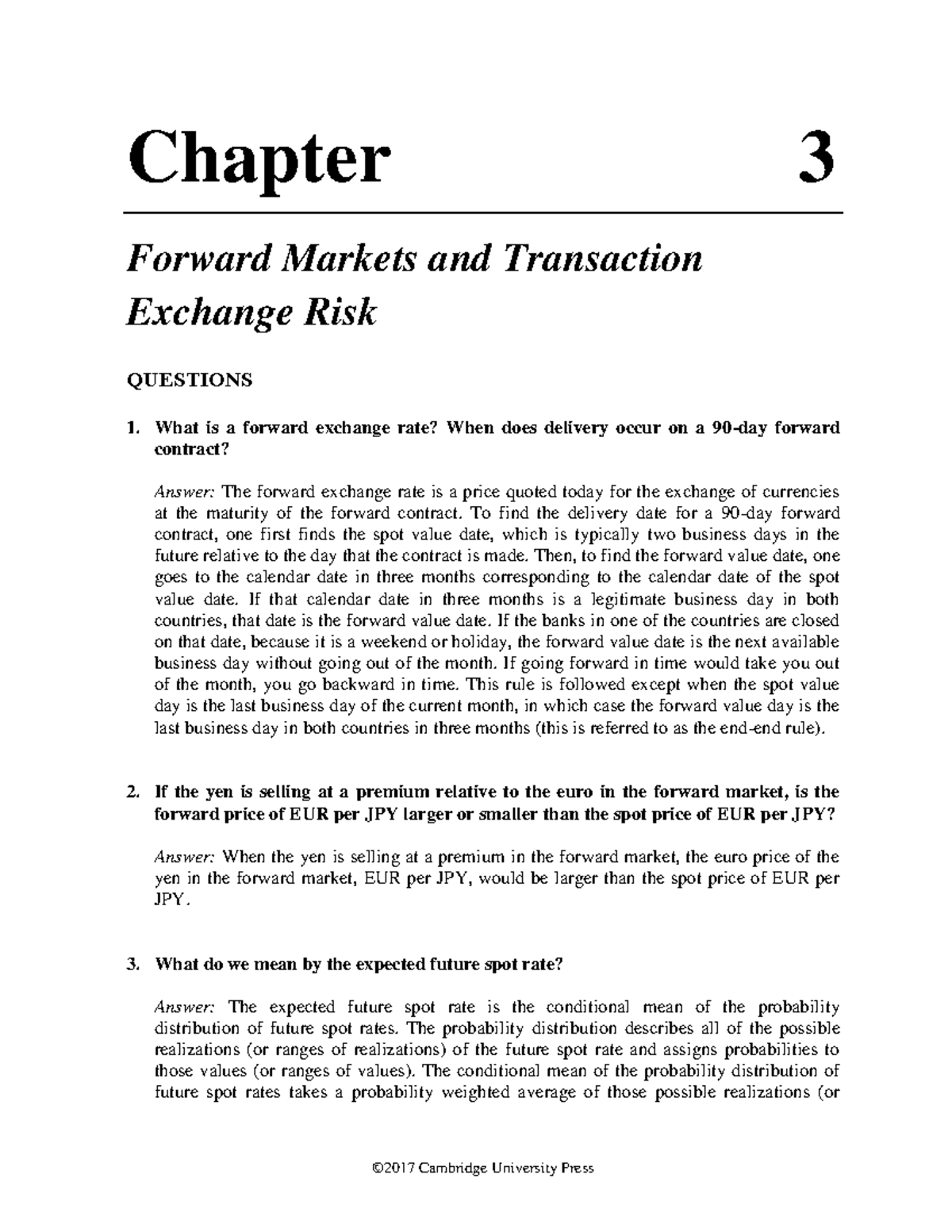 Chapitre 2 - Notes de cours/slides manuel - Chapter 3 Forward Markets ...