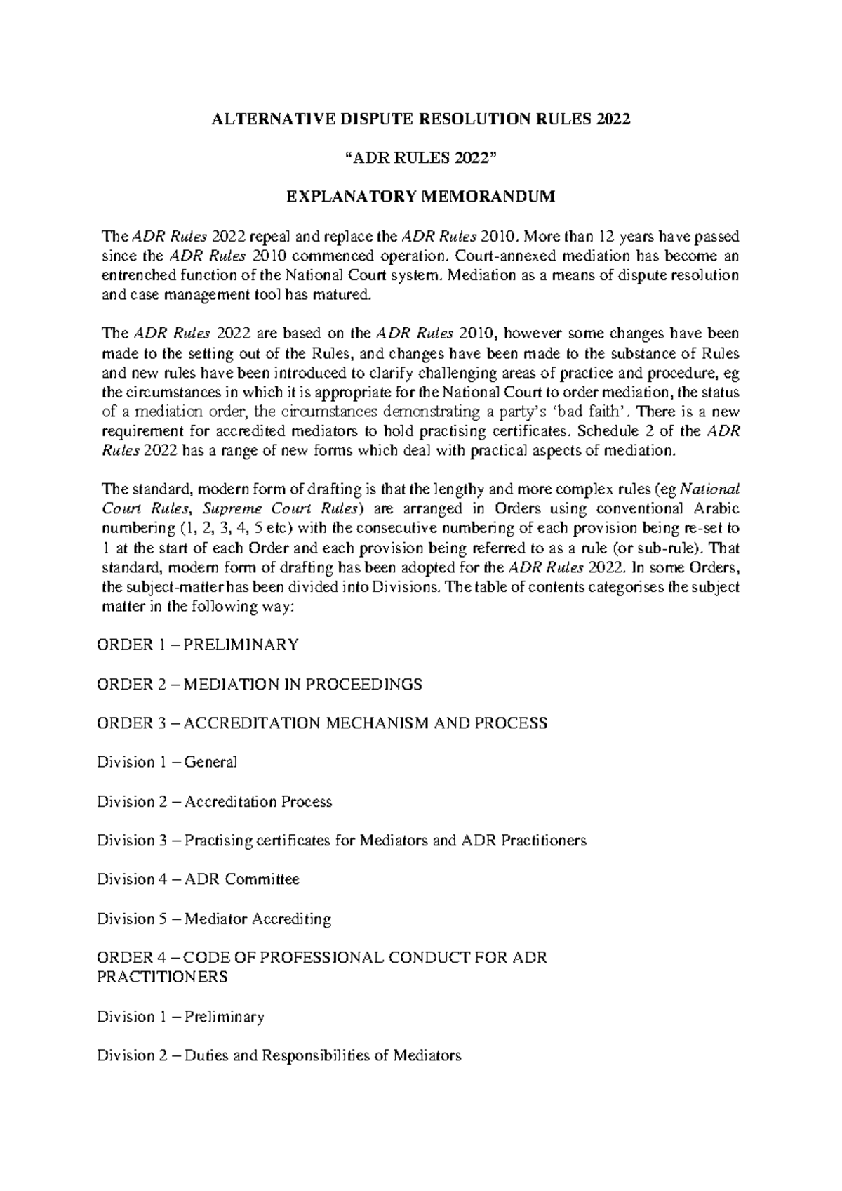 16 EM-ADR- Rules-2022 - Study Materials - ALTERNATIVE DISPUTE ...