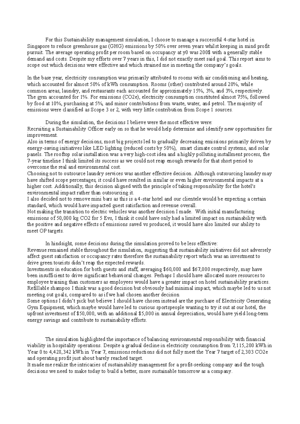 OPM project asynch harvard case study - For this Sustainability ...