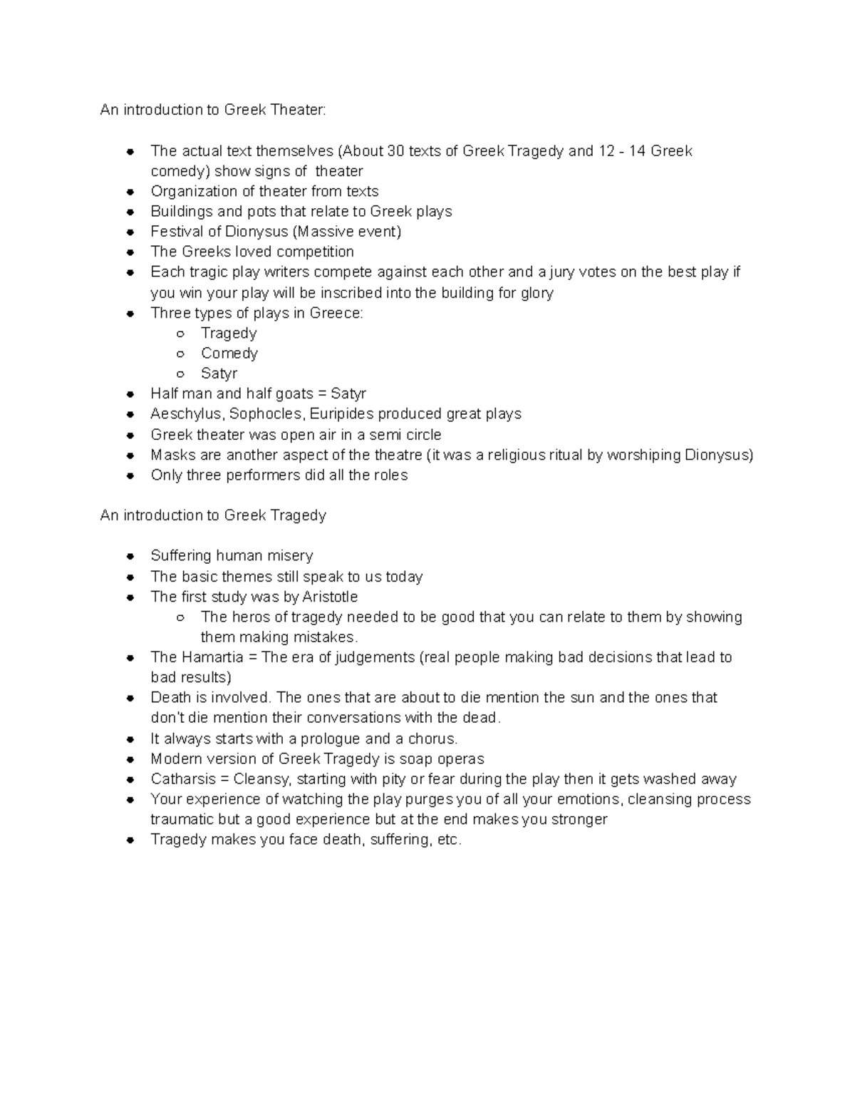 Greek Video Notes - An introduction to Greek Theater: The actual text ...