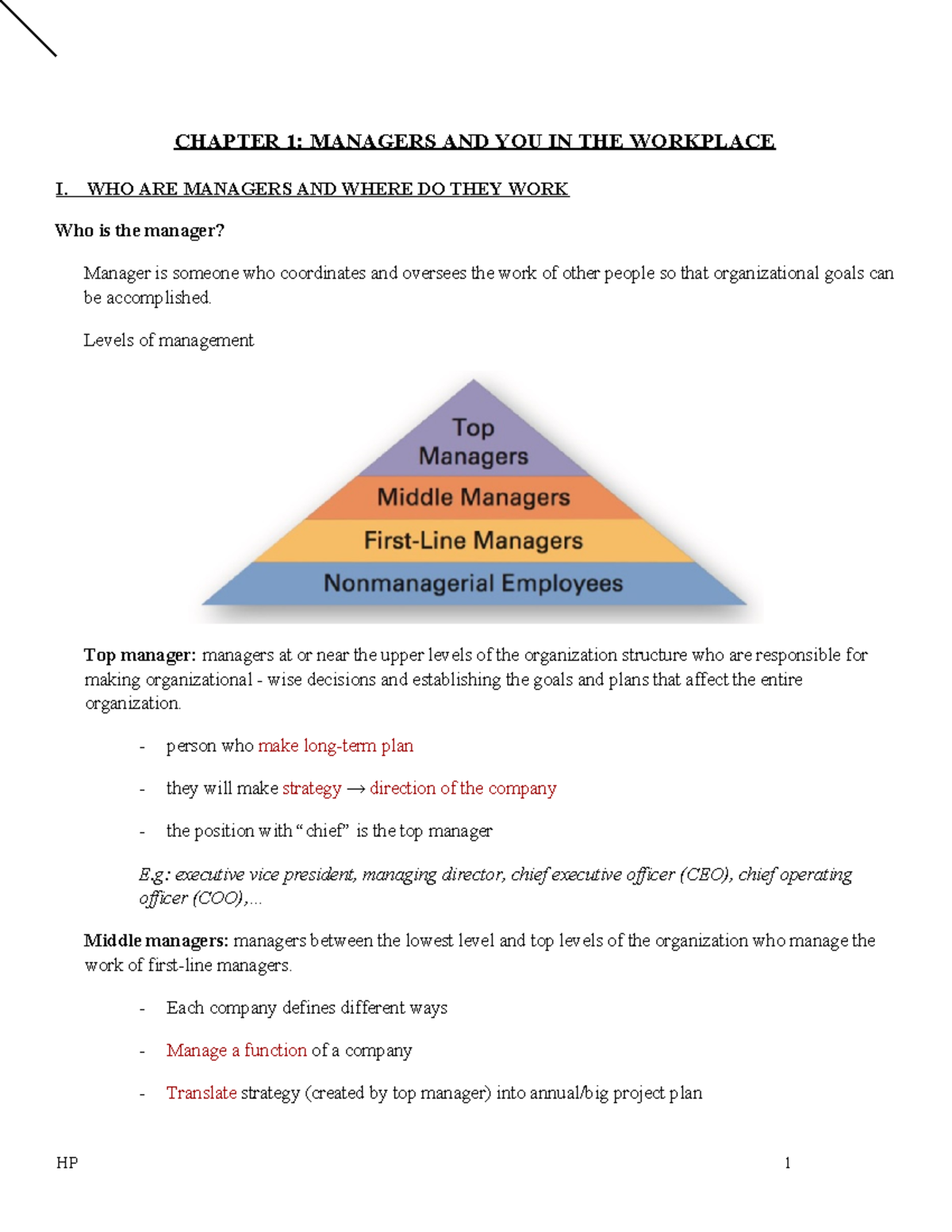 NOTE- Final-PM-1 3 - note for final exam Principle of Management ...